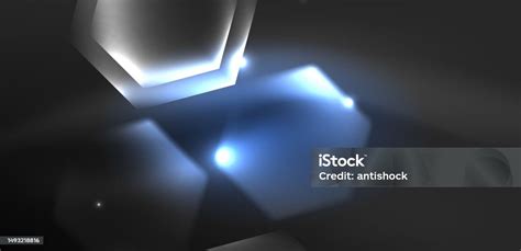 육각형 추상적인 배경 테크노 빛나는 네온 육각형 모양 벡터 일러스트 레이 션 벽지 배너 배경 방문 페이지 벽 예술 초대 인쇄물 포스터 모양에 대한 스톡 벡터 아트 및 기타