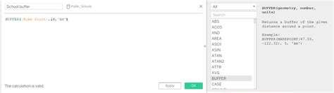 Tableau Spatial How To Create A Buffer Function In Tableau The Data