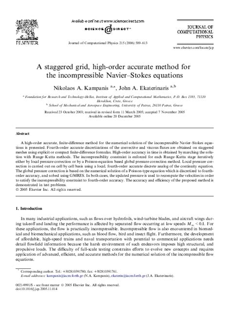 Pdf A Staggered Grid High Order Accurate Method For The