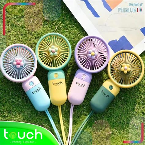 พัดลมพกพา พัดลมมินิน้องพัดลม พัดลมตั้งโต๊ะ พัดลมมือถือ Usb Touch Printing