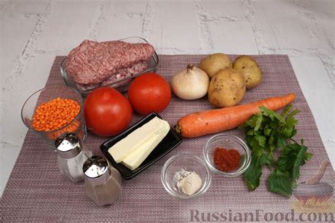 Рецепт Суп с чечевицей и фрикадельками на