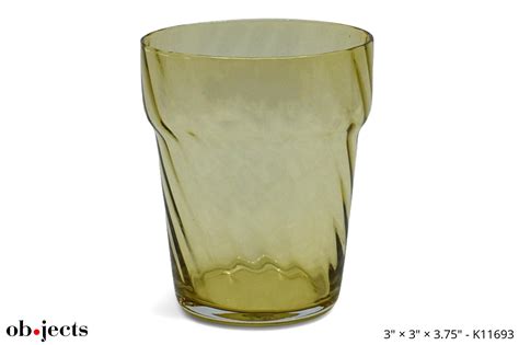 Cup Amber Glass Swirl Ob•jects