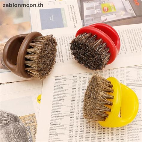 [อืม] ชายเคราแหวนแปรงออกแบบม้าขนแปรงผู้ชายโกนหนวดแปรงแบบพกพาตัดผมเคราแปรงร้านทําผมทําความสะอาด