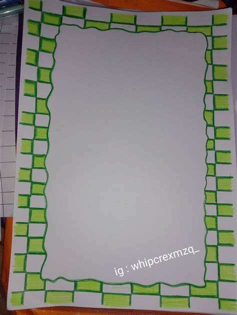 กรอบรายงานง่ายๆ💚🌱 Ig Whipcrexmzq In 2023 Page Borders Design School Design Border Design