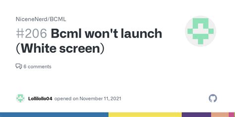 Bcml Wont Launch White Screen · Issue 206 · Nicenenerd Bcml · Github