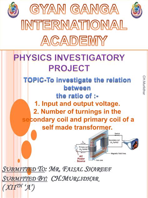 Topic To Investigate The Relation Between The Ratio Of 1 Input And