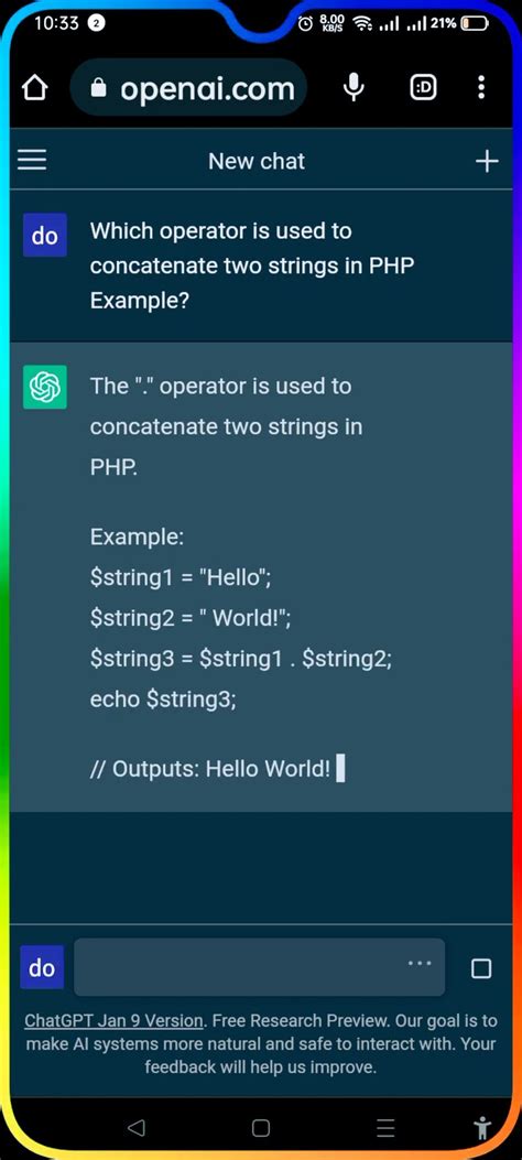 Question Which Operator Is Used To Concatenate Two Strings In Php Php