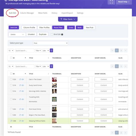 Wordpress Bulk Posts Editing Ithemelandco