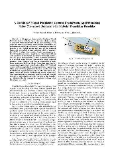 A Nonlinear Model Predictive Control Framework Isas