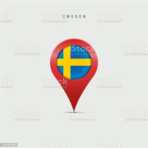 스웨덴의 국기와 눈물 방울지도 마커 벡터 일러스트레이션 기에 대한 스톡 벡터 아트 및 기타 이미지 기 3차원 형태 그림자 Istock