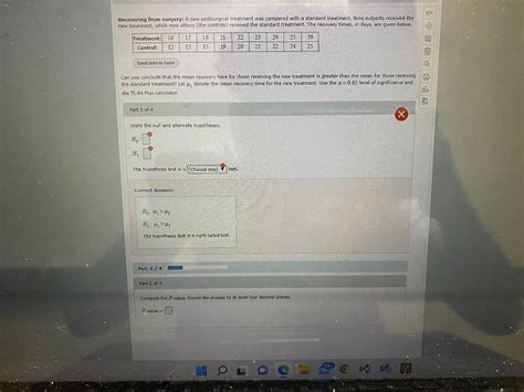 Solved For Part C Interpret The P Value Based On Chegg Com