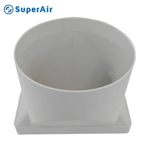 PVC Round To Rectangular Straight Adaptor HVAC Duct Fittings Air Conditioning Installation