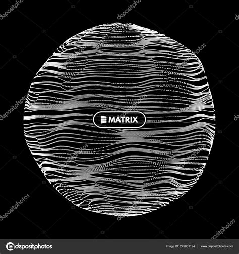 3d Abstract Sphere Array With Dynamic Particles Modern Science And Technology Element Vector