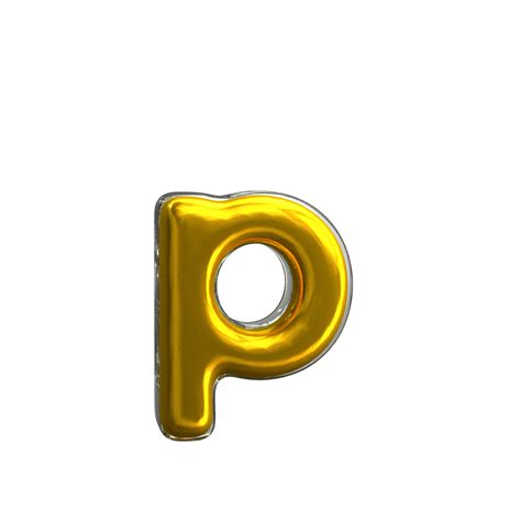 Mental Yellow Letter P 3d Render 11380455 Png