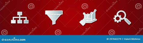 Set Hierarchy Organogram Chart Sales Funnel Pie Infographic And