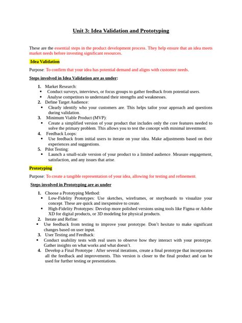 Idea Validation And Prototyping Pdf Prototype Human Communication