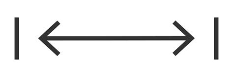 Premium Vector User Interface Width Icon Design Dimension Illustration Symbol Two Arrow