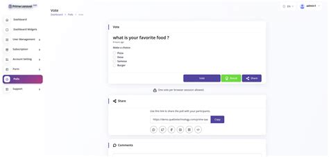 Prime Laravel Form Builder Poll Management System By Quebix