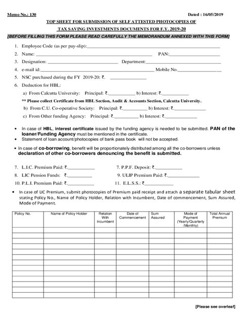 Fillable Online A Separate Tabular Sheet Fax Email Print Pdffiller