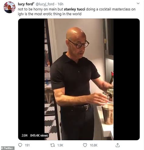 This Is The Most Erotic Thing In The World Stanley Tucci Drives Fans Wild As He Makes A