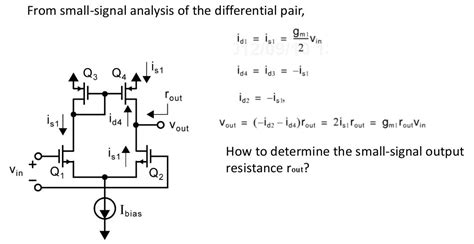 Small Signal Analysis Differential Amplifier Input