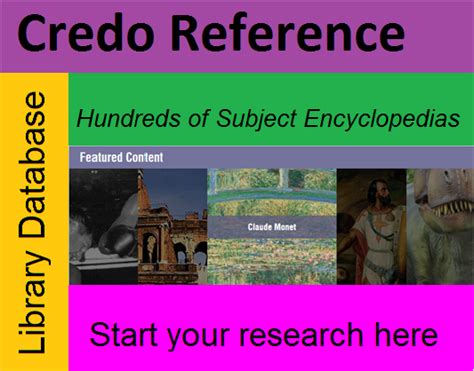 who knew credo reference database library