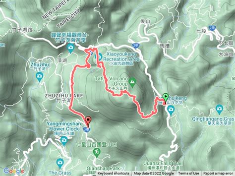 冷水坑 七星山 小油坑 竹子湖 陽明書屋 健行筆記