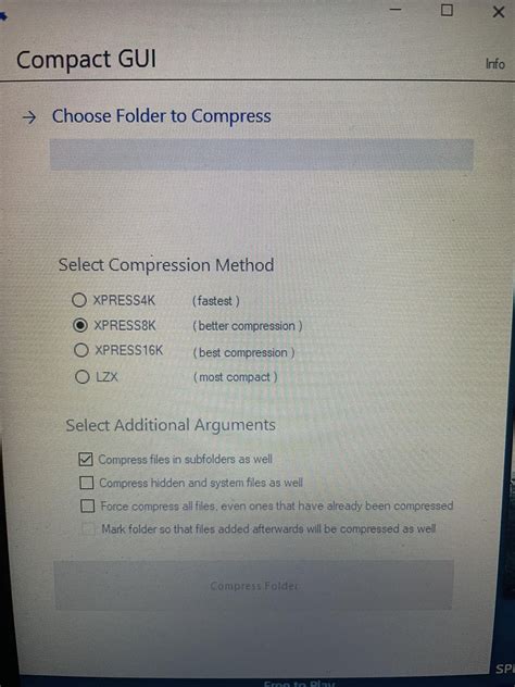 Compact Guis Bottom Option Is Blocked Out Even In Administrative Mode Cant Find Anything