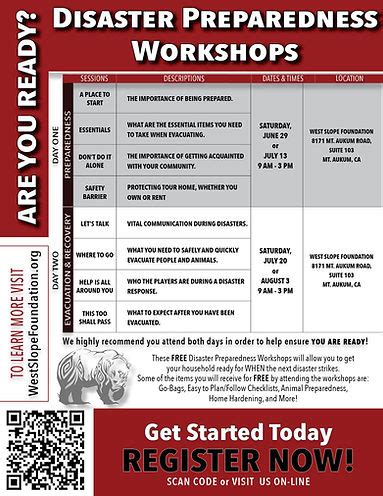 West Slope Foundation Disaster Preparedness Response And Recovery