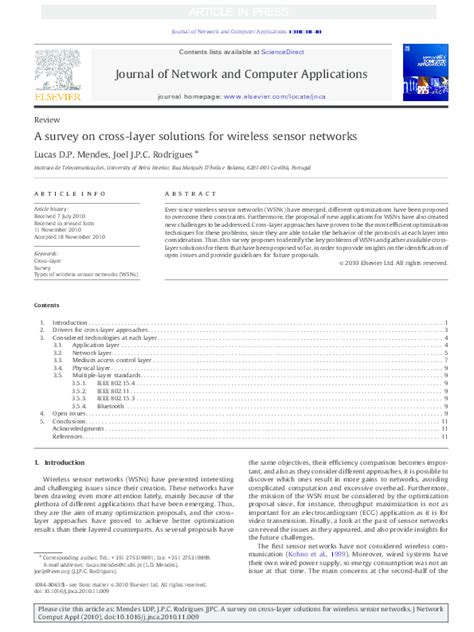 Pdf A Survey On Cross Layer Solutions For Wireless Sensor Networks