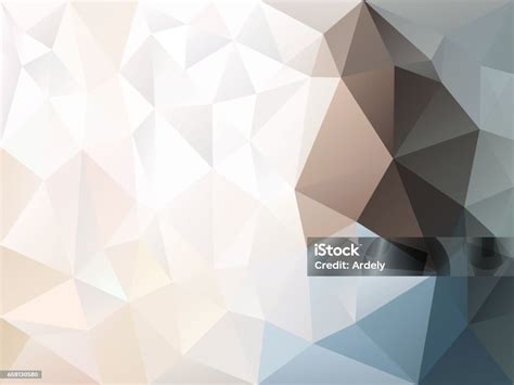 벡터 추상 불규칙 한 다각형 라이트 베이 지와 회색 배경색 삼각형에 대한 스톡 벡터 아트 및 기타 이미지 삼각형 0명