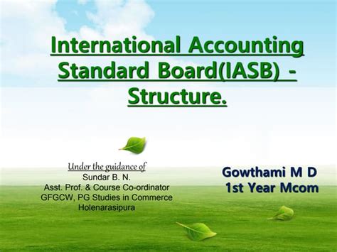 International Accounting Standards Board Pptx