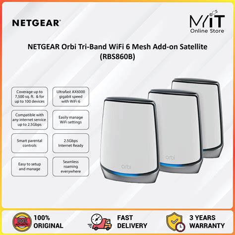 Netgear Orbi Rbk Ultra Performance Tri Band Mesh Wifi System Ax Router