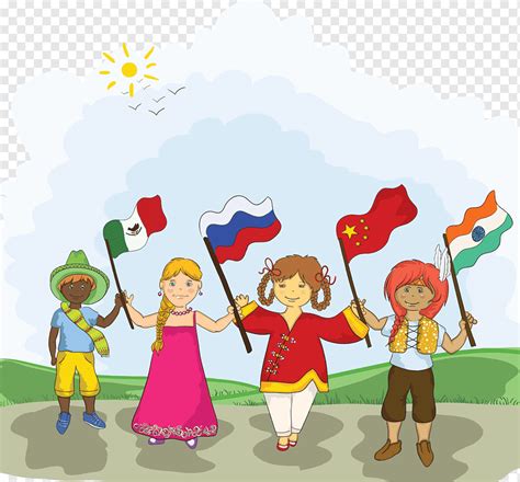 Дети разных стран держатся за руки, мир, png | PNGWing
