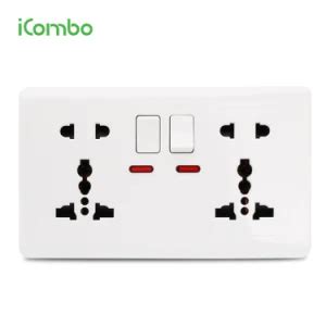 Dual Switched Pin Universal Wall Electrical Socket Outlet Electric Socket And Power Outlet