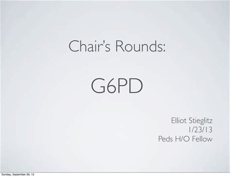 Glucose 6 Phosphate Dehydrogenase Deficiency Ppt