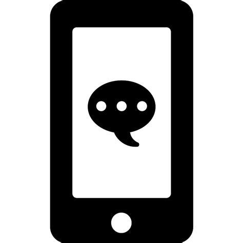 Speech Bubble On Mobile Phone Screen Vector Svg Icon Svg Repo