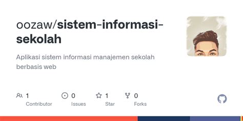 GitHub Oozaw Sistem Informasi Sekolah Aplikasi Sistem Informasi Manajemen Sekolah Berbasis Web