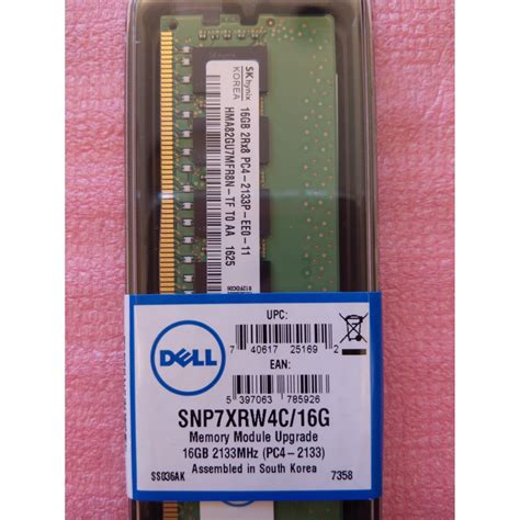 Dell Ddr4 2400 Ecc Udimm 16g 發票含稅 蝦皮購物