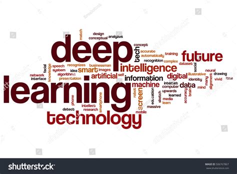 Deep Learning Word Cloud Concept Stock Illustration 506767867