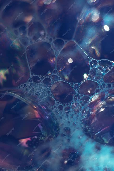 Premium Photo Beautiful Abstract Blue Bubbles Background Pattern Texture For Design Macro View
