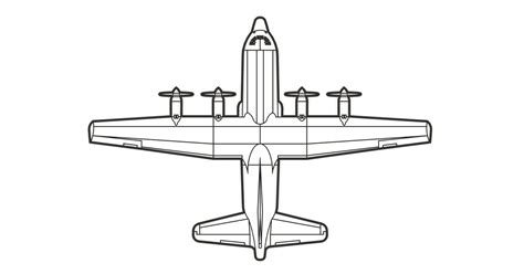 C 130 Top View Silhouette By Chris D Download Free Stl Model