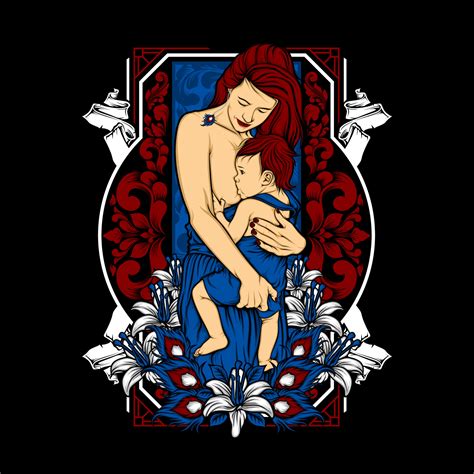 Mother And Son Relationship Vector Art At Vecteezy