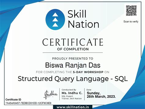 Biswa Ranjan Das On Linkedin Sql Certificate From Drvrgxfa