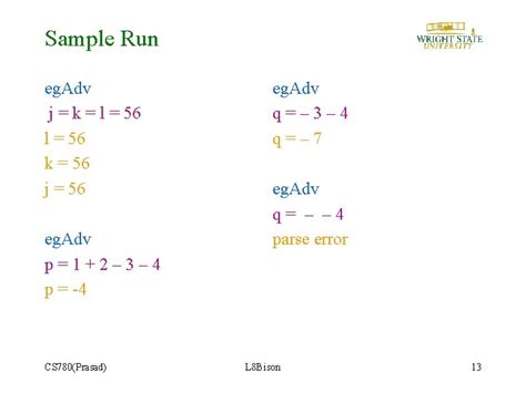Bison Parser Generator Adapted From Material By Charles