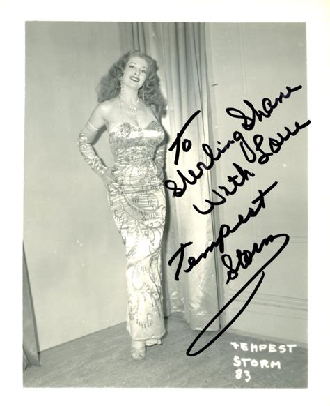 Burlesque Performer Tempest Storm Signed Photo Ebay