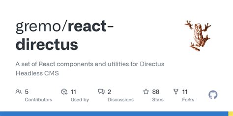 GitHub Gremo React Directus A Set Of React Components And Utilities For Directus Headless CMS GitHub Gremo React Directus A Set Of React Components And Utilities For Directus Headless CMS