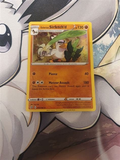 Pokemon Card Galarian Sirfetchd 095 192 Rebel Clash Holo Rare Ebay