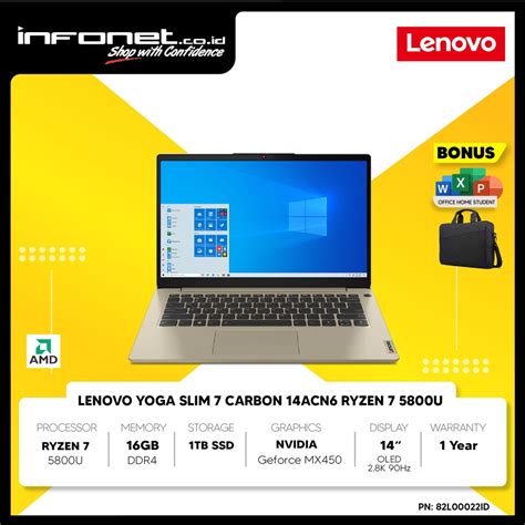 Jual Lenovo Yoga Slim Carbon Acn Ryzen U Gb Tb Ssd Mx Gb K Oled Hz