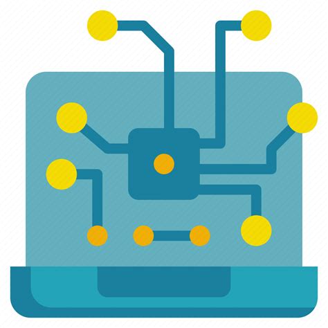 Laptop Process Chip Ai Artificial Intelligence Icon Download On
